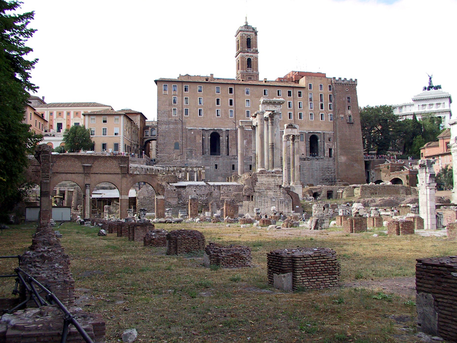 614-1708 - Roma - Foro Romana - Basilica Julia, Saturn, Tabularium, Rostrum